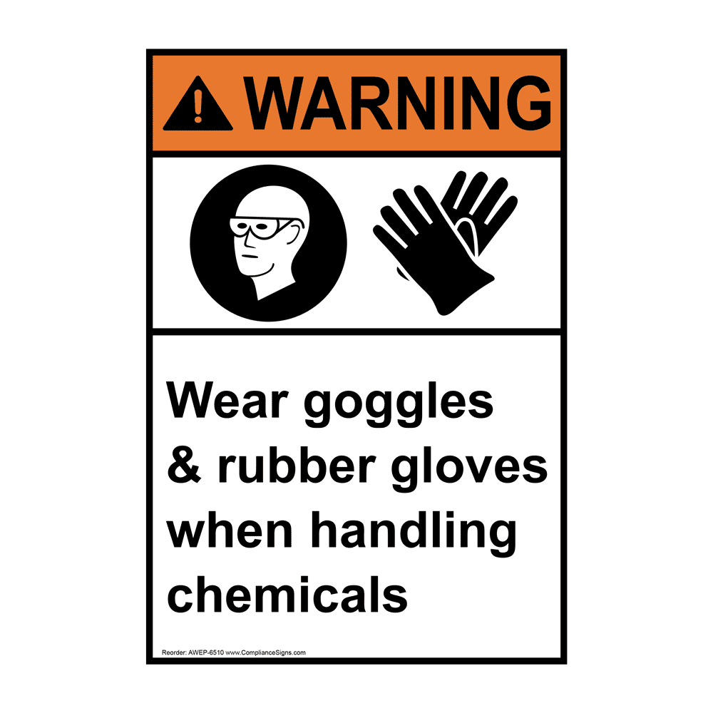 Safety Goggles Warning Sign