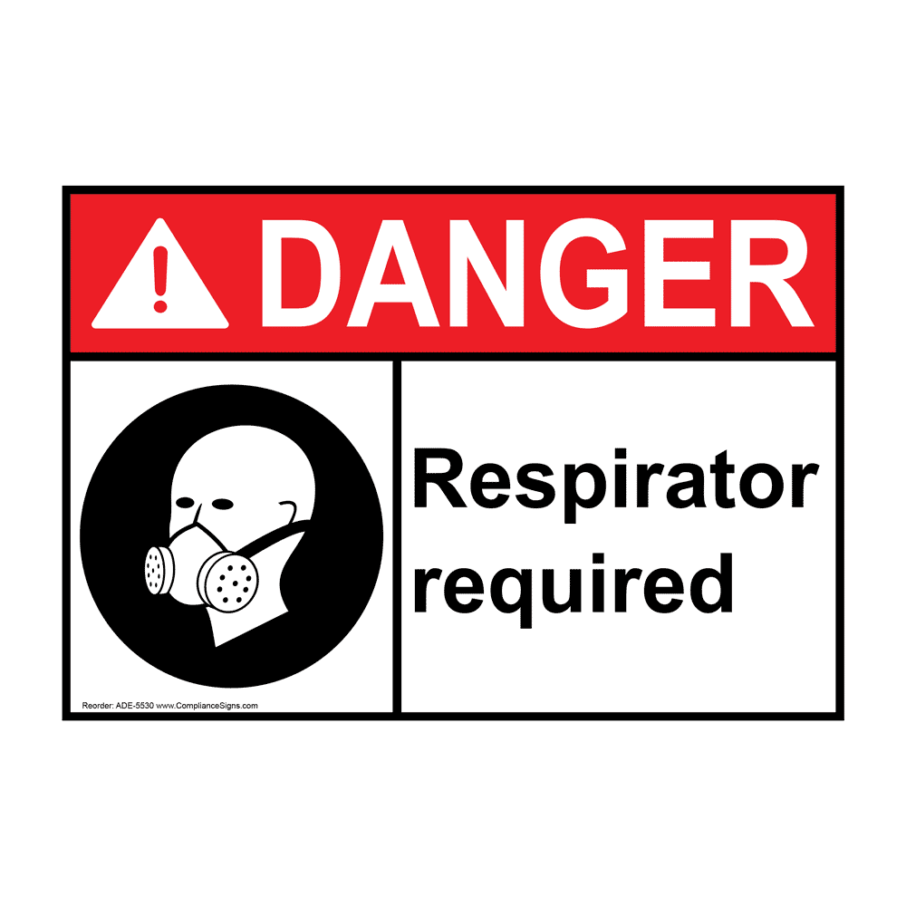 Danger Sign - Respirator Required Sign - ANSI