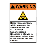 Process Hazards - ANSI Radio Frequency Signs and Labels