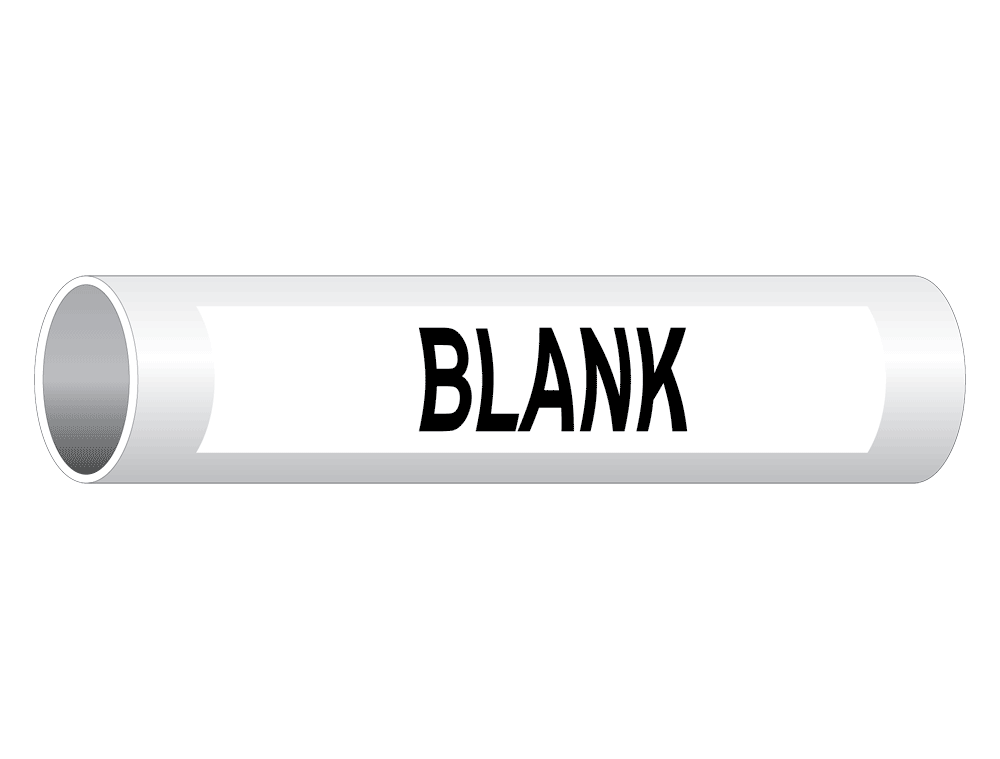 ASME A13.1 Blank Write-On Or Customize Pipe Label PIPE-23000-BLKonWHT