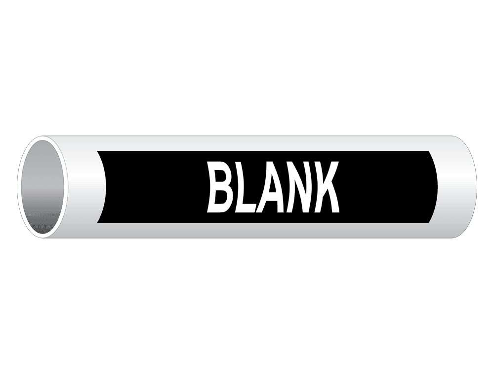 ASME A13.1 Blank Write-On Or Customize Pipe Label PIPE-23000-WHTonBLK