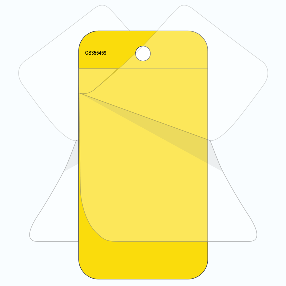 2-Sided Everclear Flap Tag - Blank Yellow - Safety Tag - CS355459