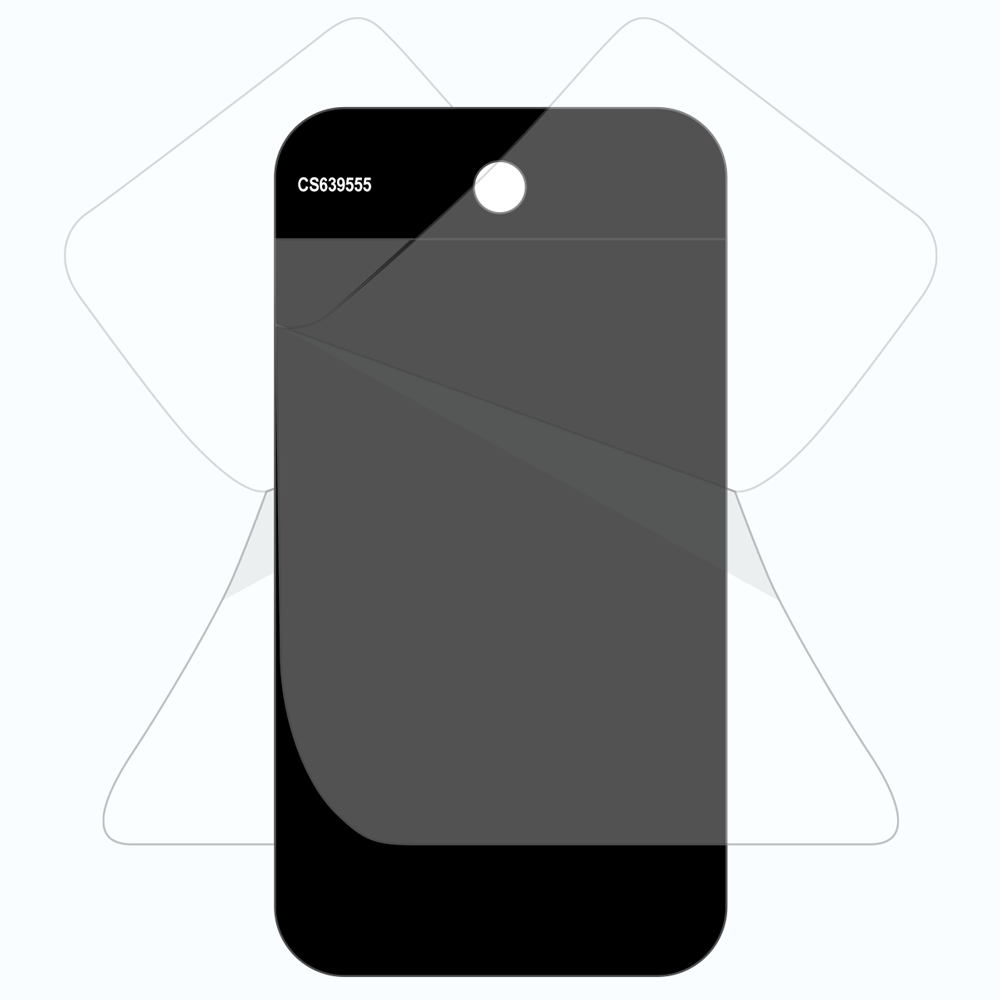 2-Sided Everclear Flap Tag - Blank Black - Safety Tag - CS639555