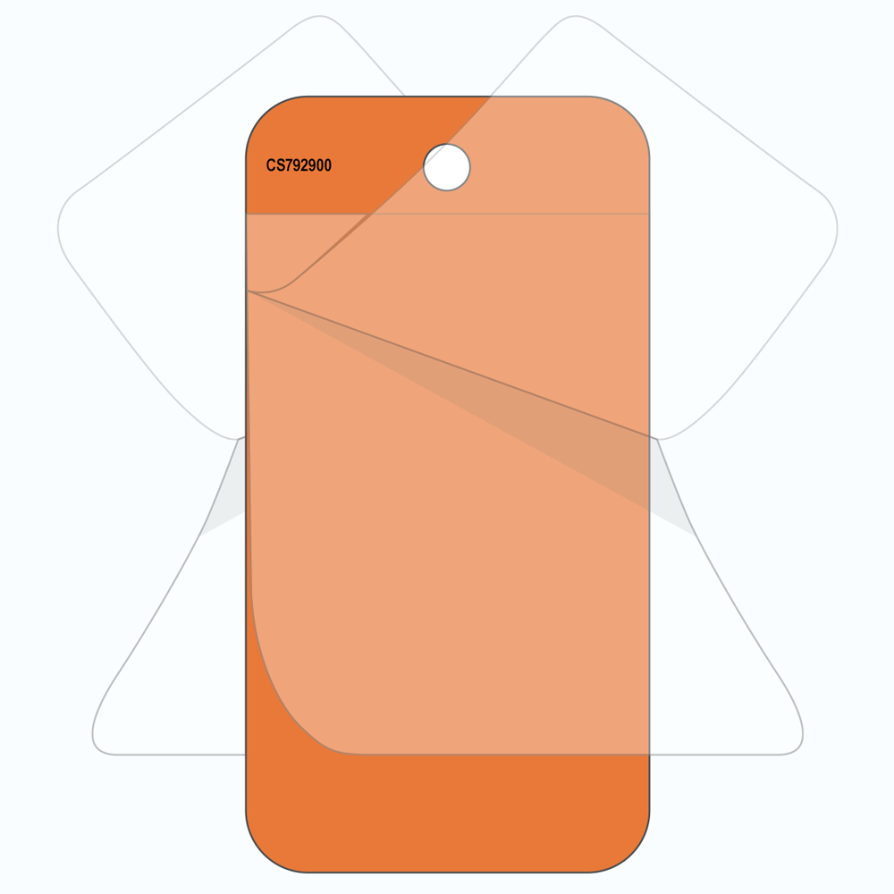 2-Sided Everclear Flap Tag - Blank Orange - Safety Tag - CS792900