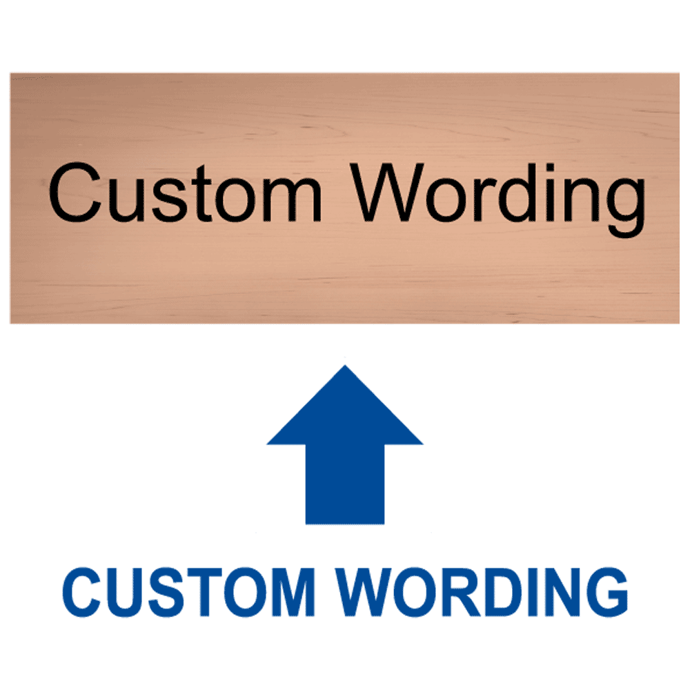 Custom Wording Engraved Sign EGRE-CUSTOM-BLKonCSHW Custom Blank