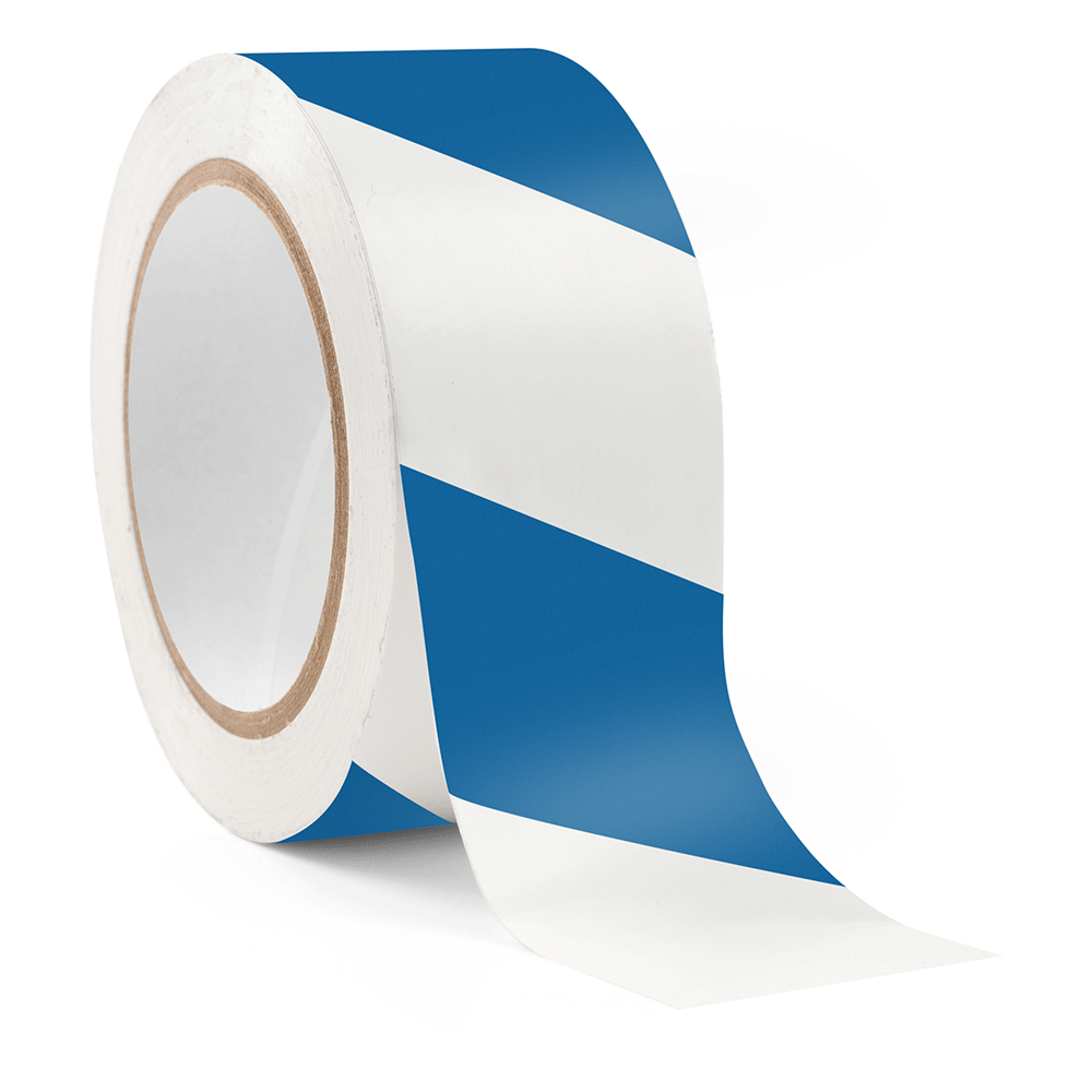 Blue and White Floor Tape - 2 Inch - 3 Inch - Vinyl