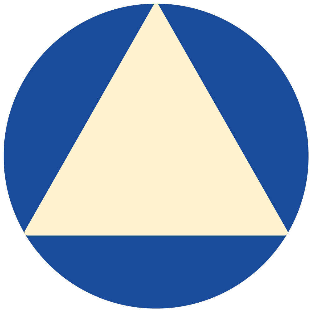 California Title 24 Geometric Symbol - Unisex Sign RR-DCT-IvoryonBLU