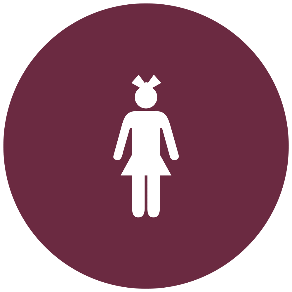 Girl's Symbol Sign RR-135_DCS_WHTonBRG