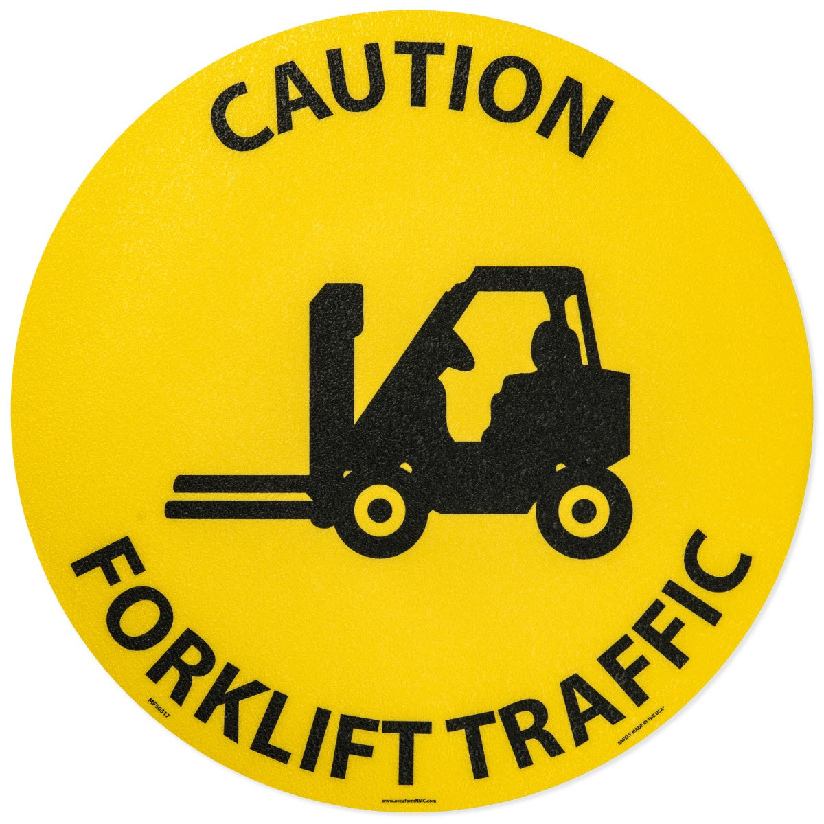 Caution Forklift Traffic Floor Sign - 17 Inch - Non-Slip