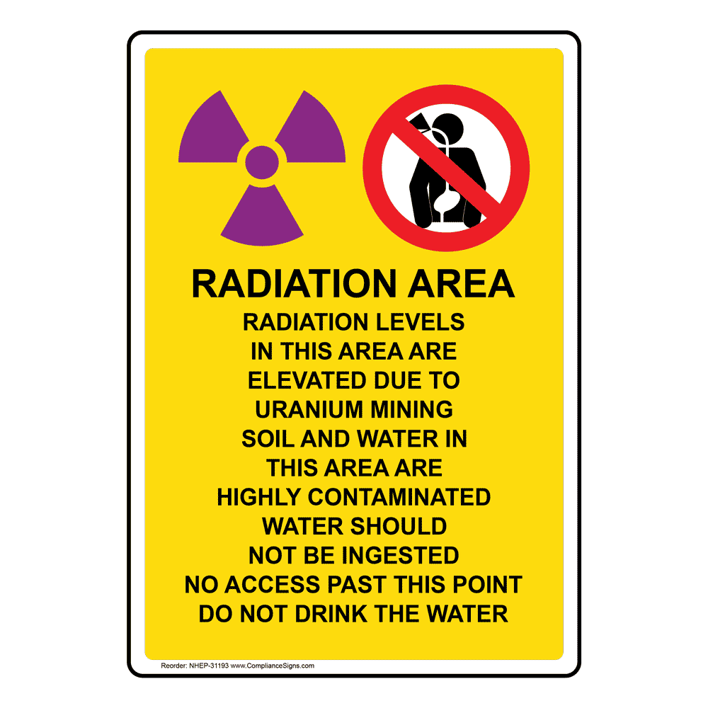 Vertical Sign - Radiation - Radiation Area Radiation
