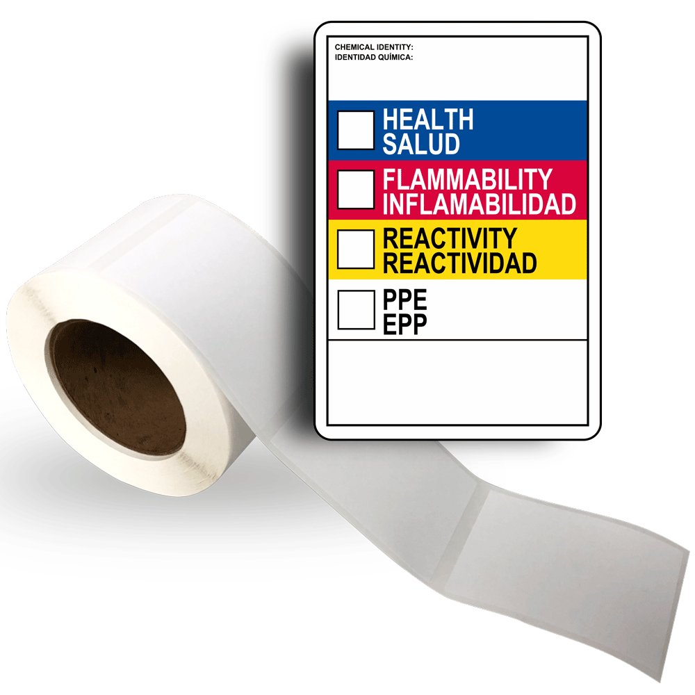 Roll of Labels - Hazmat Chemical Identity - Bilingual