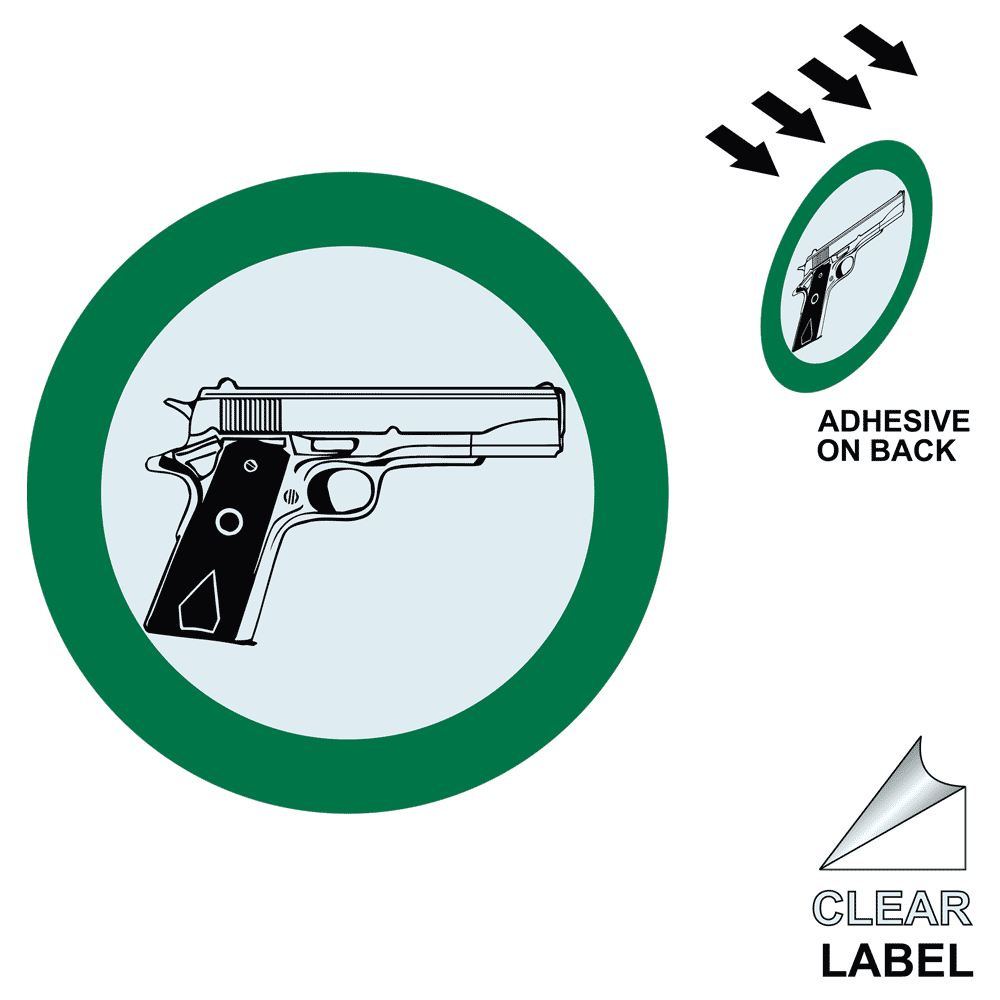 Guns Permitted Symbol Label Prohib-979-a-SYM-Clear Concealed Carry