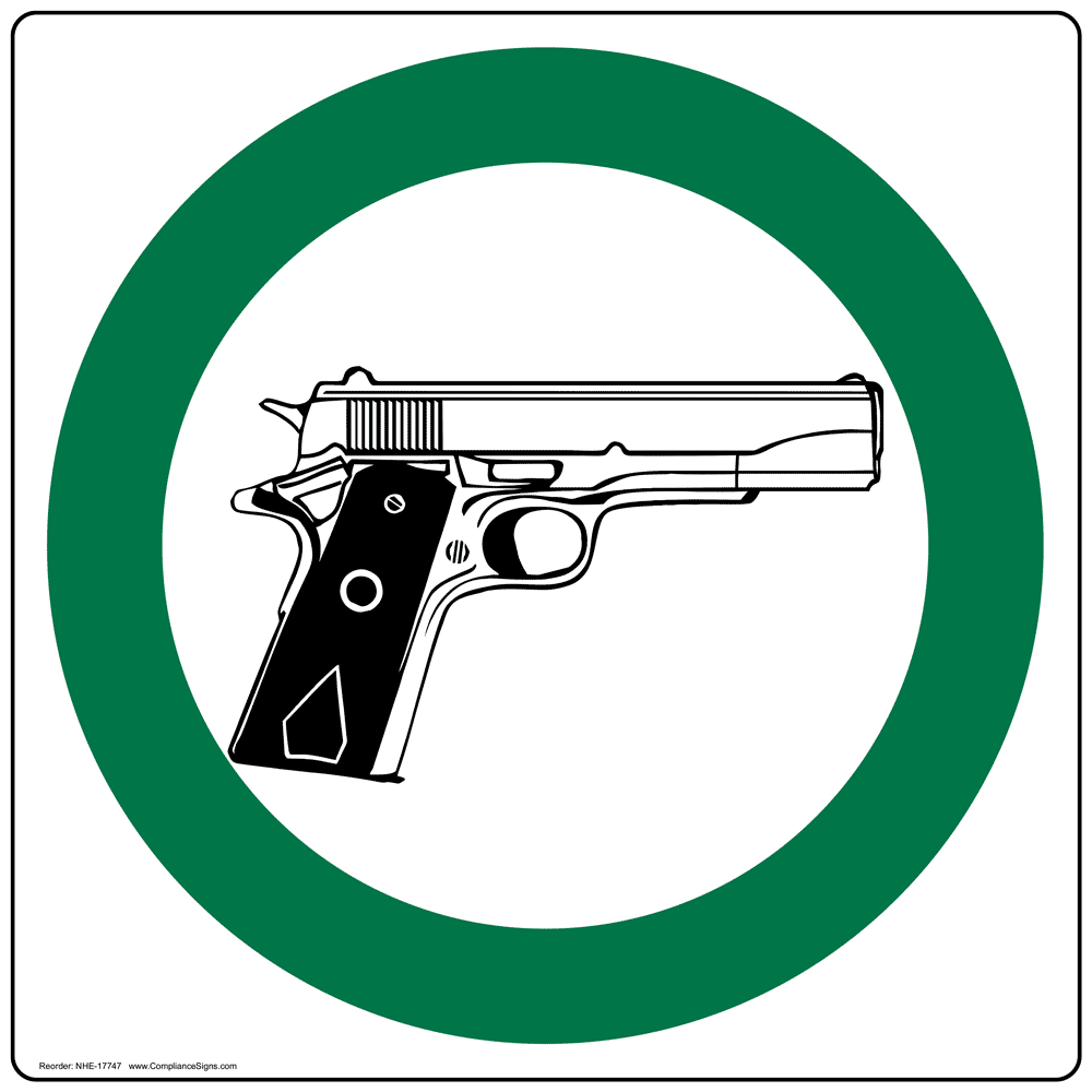 Alcohol / Drugs / Weapons Guns Permitted Sign - Guns Permitted Symbol