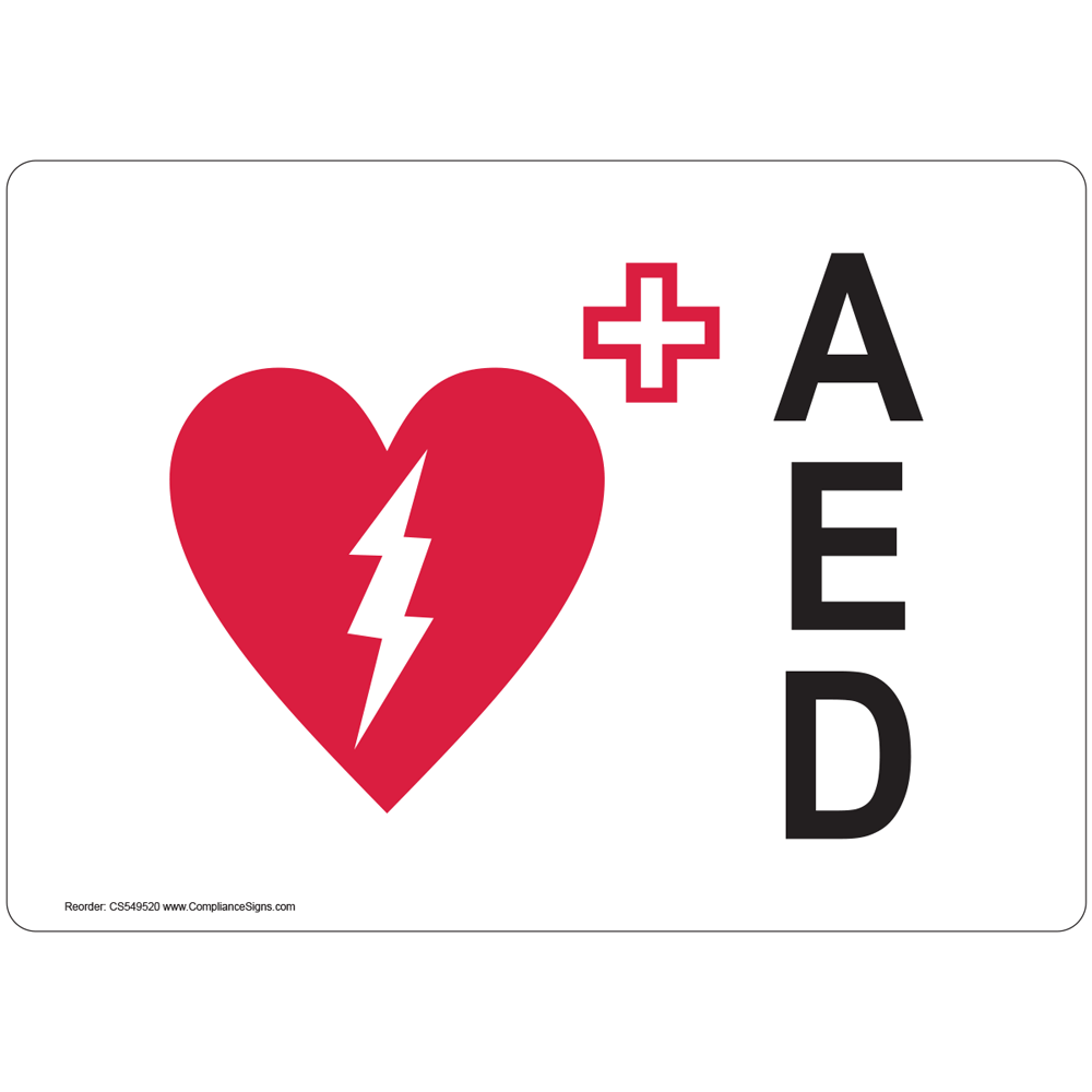 Aed Sign - Surface Mount - Emergency Response