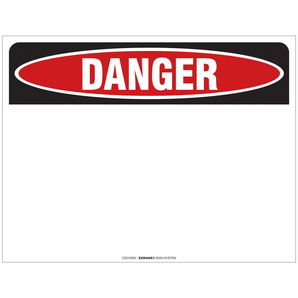 EZMake OSHA Danger Blank Label CS215593