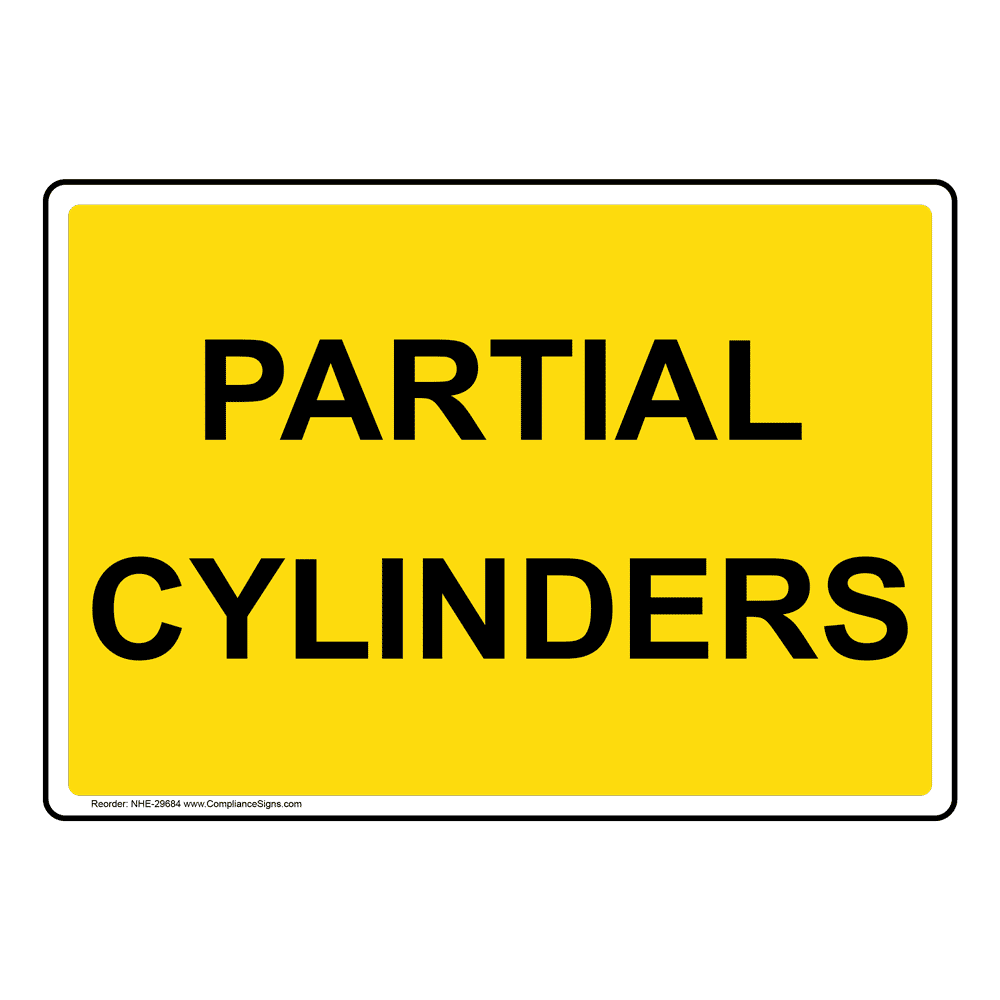 Gases Cylinders Sign - Partial Cylinders