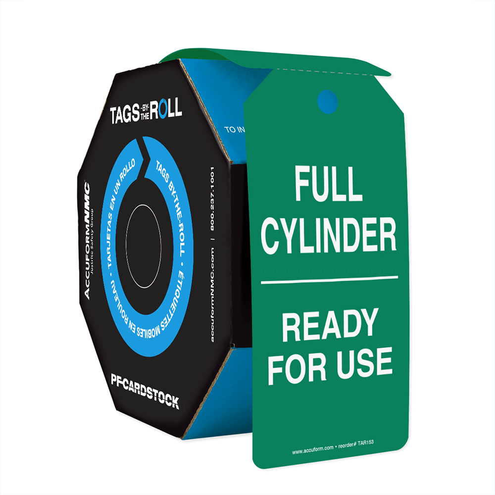 Full Cylinder-Ready For Use Safety Tags - Tag Dispenser