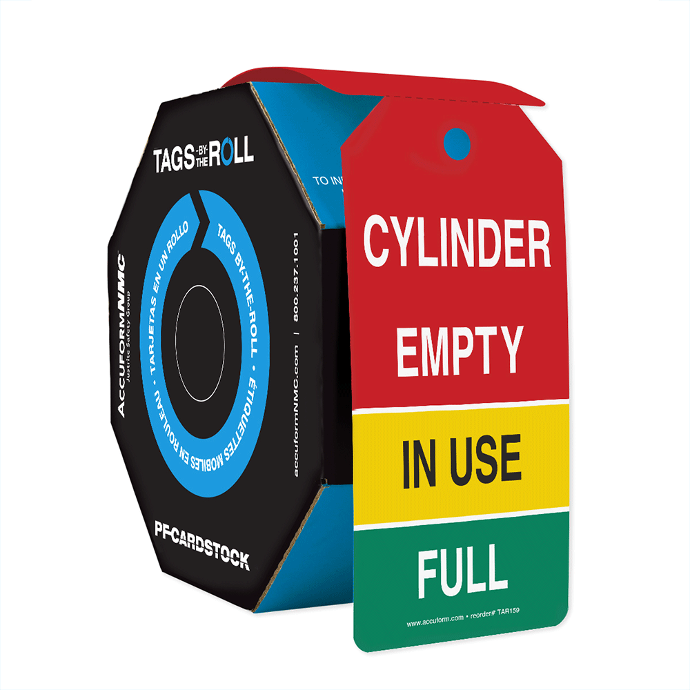 Multi-Color Cylinder Status Perforated Tags by the Roll