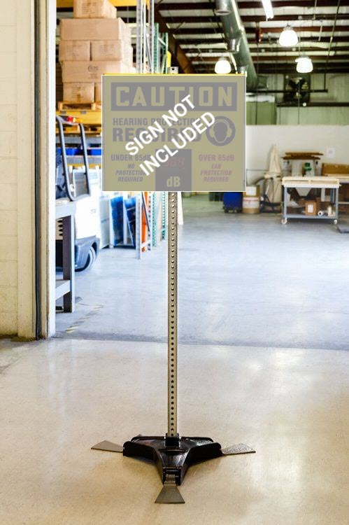 Sturdy Sign Stand to Safely Display Decibel Meter Sign - 6-foot post ...