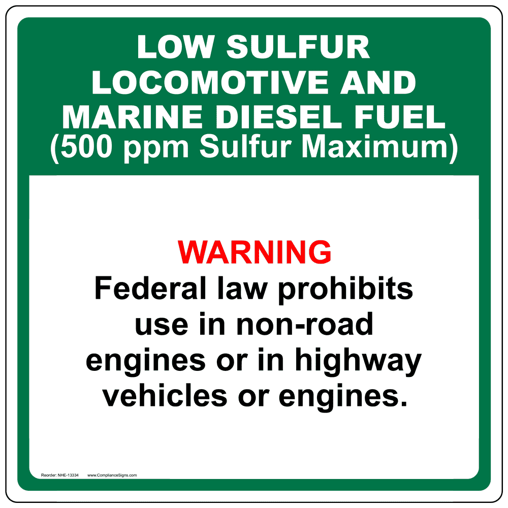 White Fuel Diesel Label/Sticker - US Made