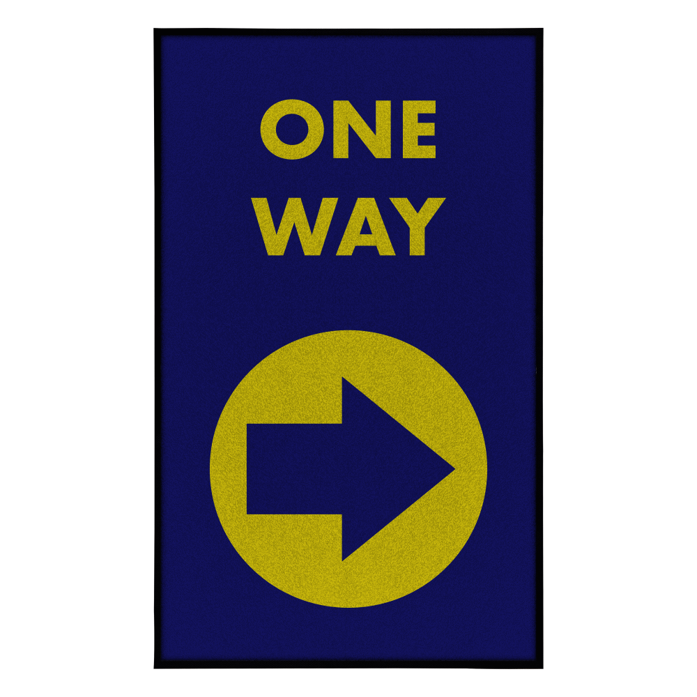 One Way (Right Arrow) Floor Mat With Symbol CS973659
