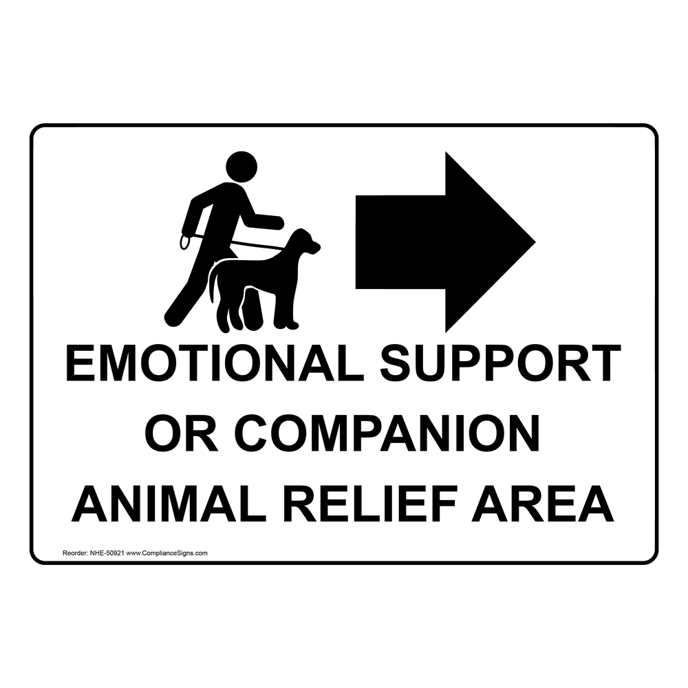 Emotional Support Or Companion Animal Sign With Symbol NHE-50921