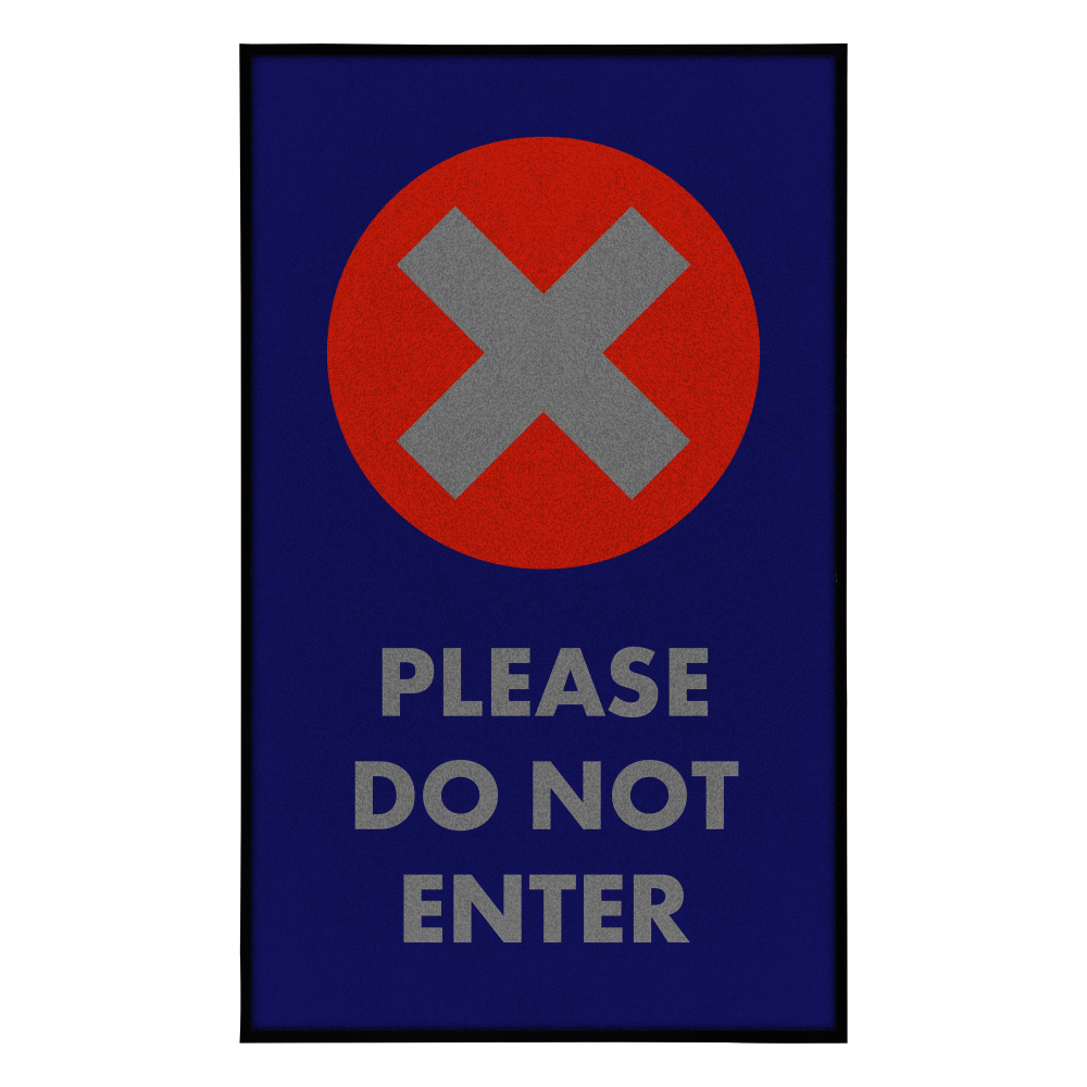 Please Do Not Enter Floor Mat With Symbol CS518432