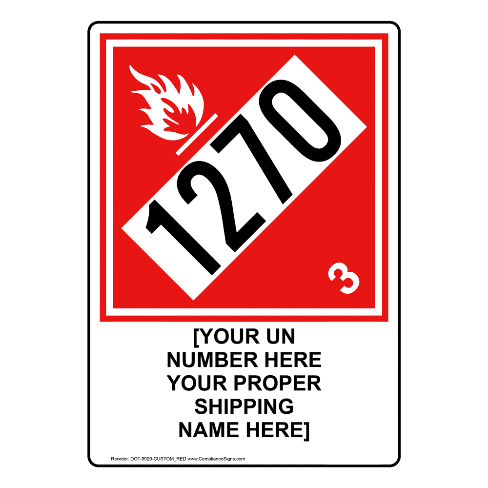 dot-flammable-3-1270-your-un-number-sign-dot-9920-custom-red