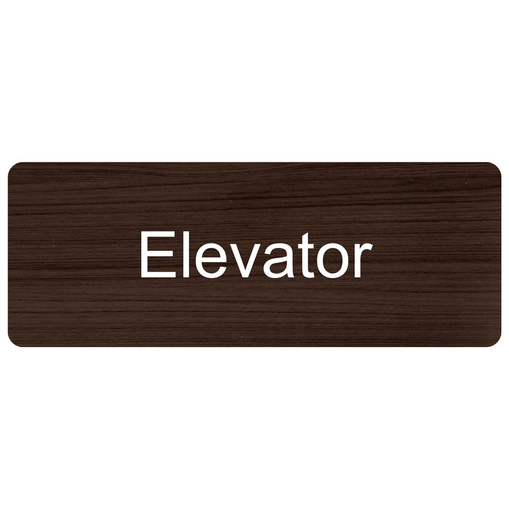 Elevator Engraved Sign EGRE-305-WHTonKNA Elevator / Escalator Elevator