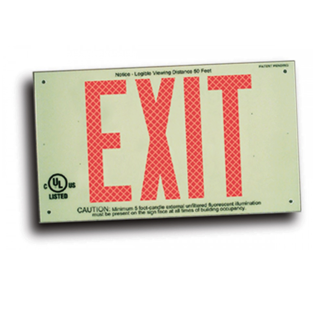 Rigid Lights Aluminum Photoluminescent Exit Sign Frame Lights