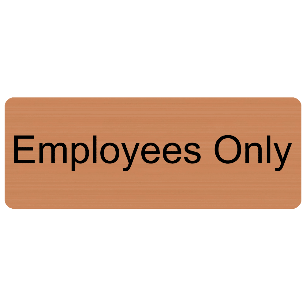 Employees Only Engraved Sign EGRE-310-BLKonCPR Restricted Access