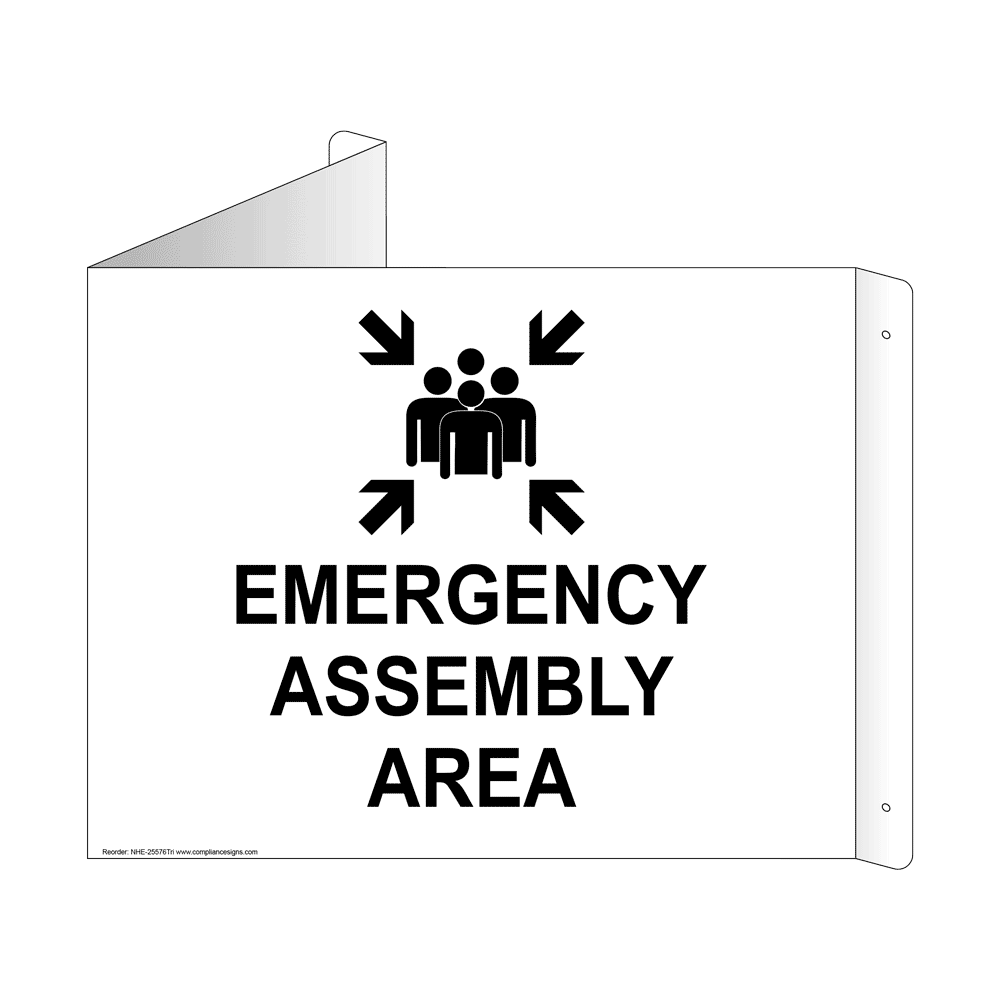 Emergency Assembly Area Sign NHE-25576Tri Emergency Response