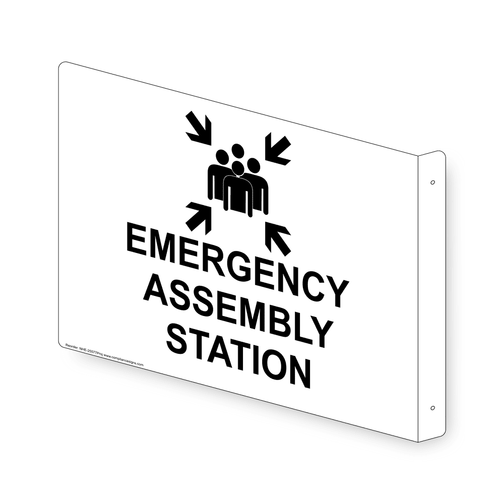 Emergency Assembly Station Sign NHE-25577Proj Emergency Response