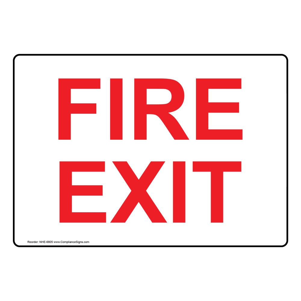Enter / Exit Sign - Fire Exit - Surface Mount - Made in USA