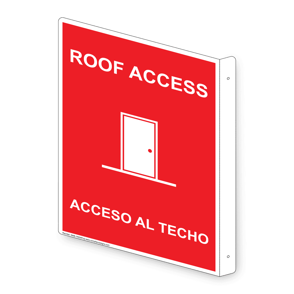 Roof Access Sign NHB-14004Proj Exit Roof Access