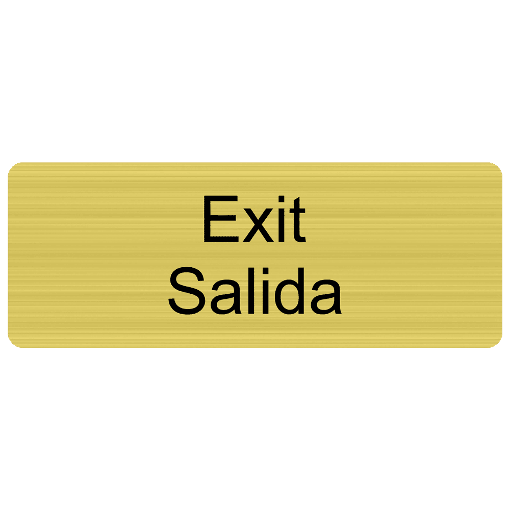 Exit Engraved Sign EGRB-335-BLKonGLD Enter / Exit