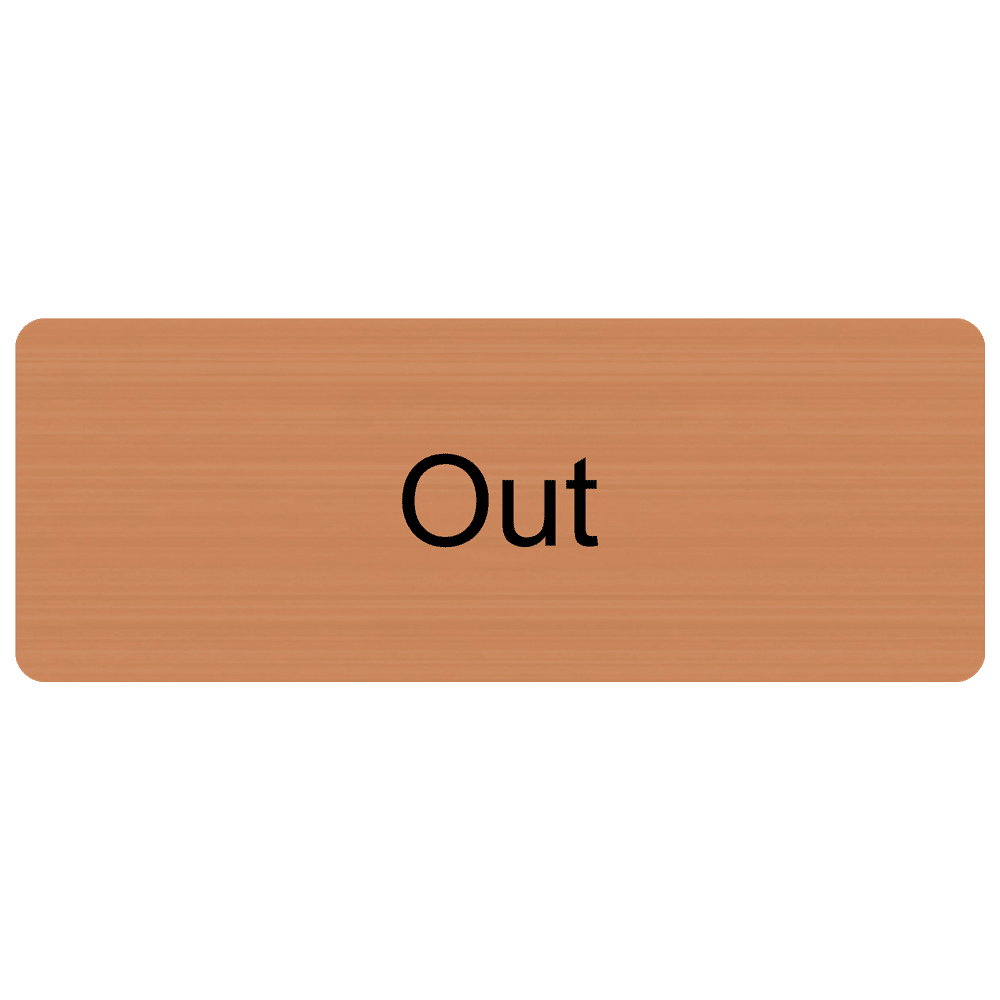 Out Engraved Sign EGRE-500-BLKonCPR Enter / Exit Exit