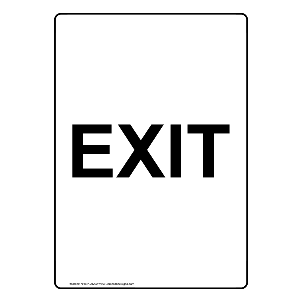 Exit Vertical Sign - 6 Sizes - Made in USA