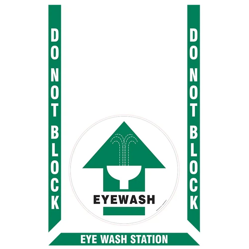 Eye Wash Station Floor Sign Kit - Do Not Block