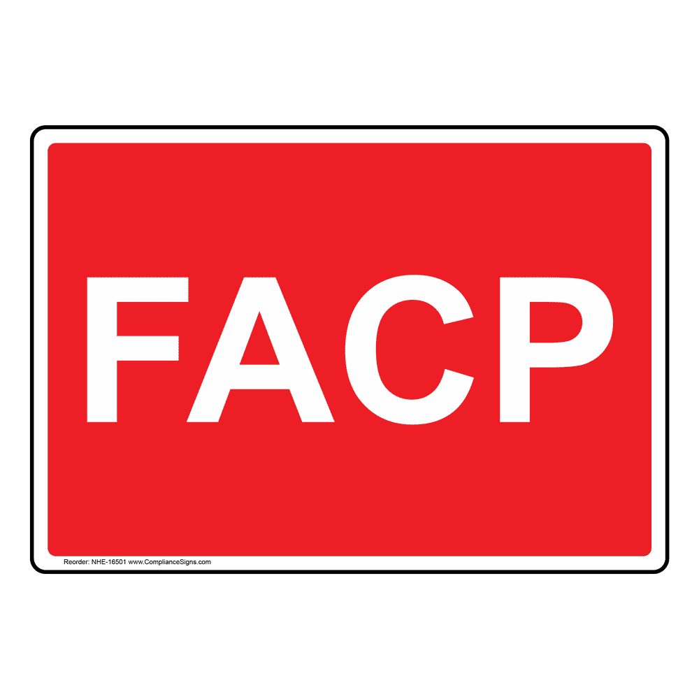 Red FACP Fire Safety Sign - Glow-in-Dark - 6 Sizes - US Made