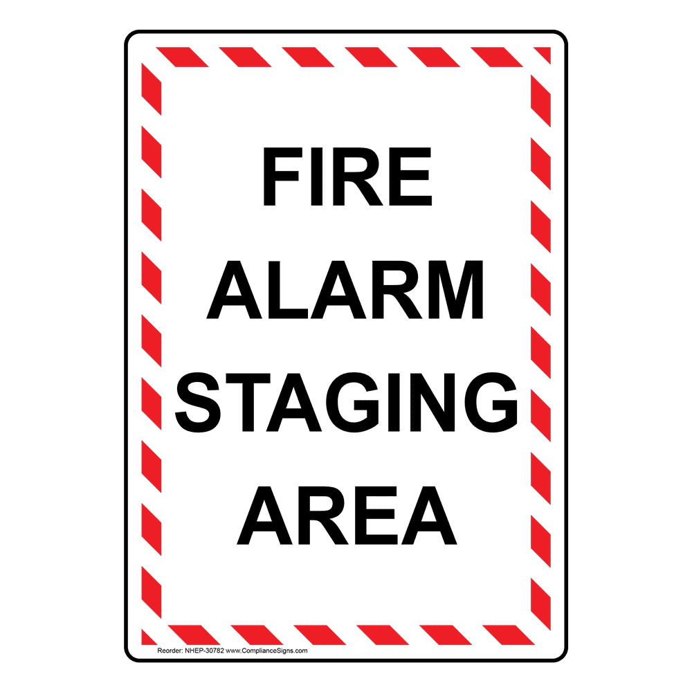 Vertical Sign - Room Name - Fire Alarm Staging Area