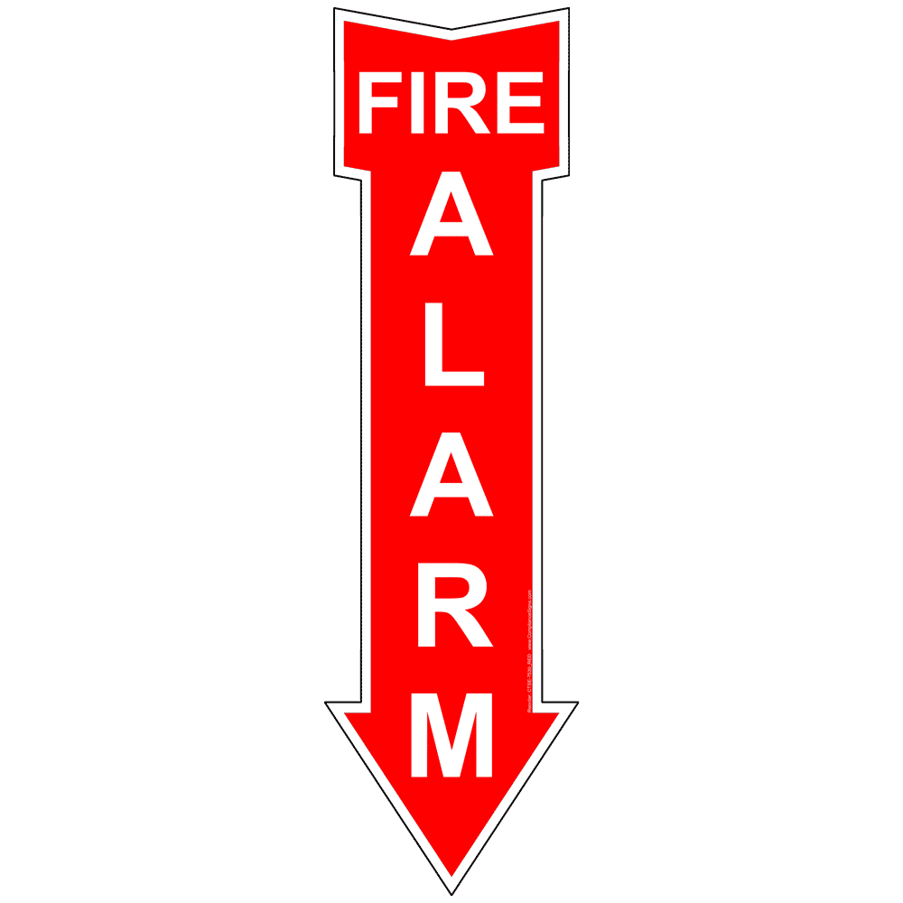 Fire Alarm Fire Alarm Label / Sticker - Red Reflective - US Made