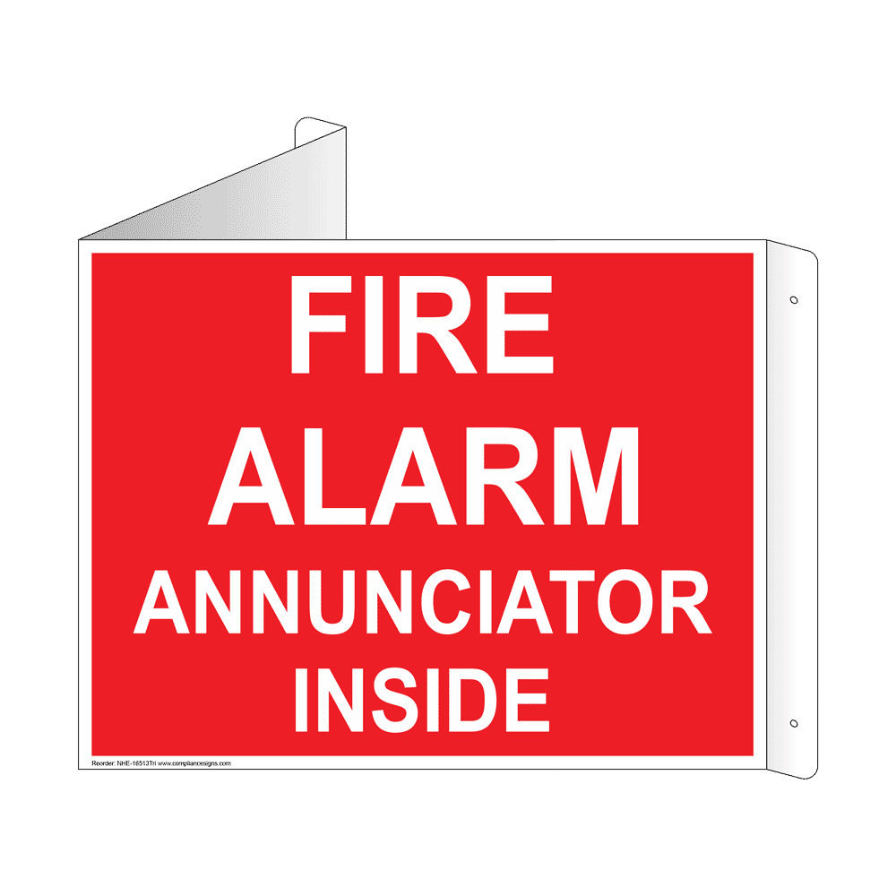 Fire Alarm Annunciator Inside Sign NHE-16513Tri Fire Alarm