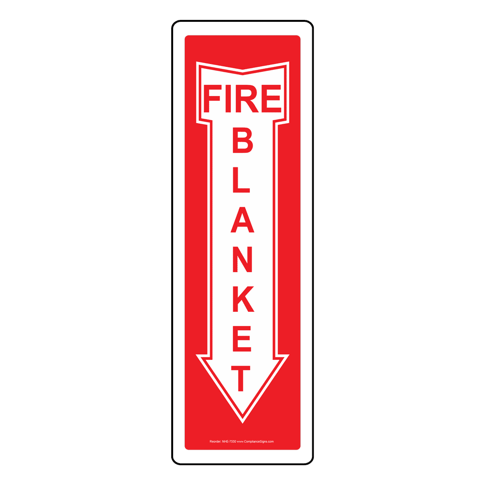 Vertical Sign - Fire / Rescue Equipment - Fire Blanket Sign
