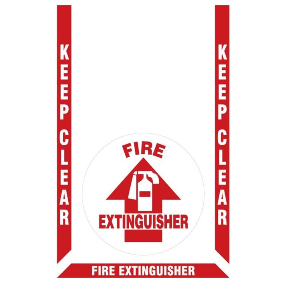 Fire Extinguisher Floor Sign Kit - Keep Clear