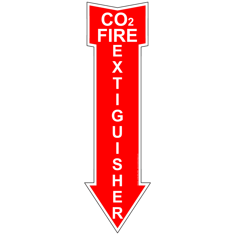 Fire Safety / Equipment Co2 Fire Extinguisher Label - US Made