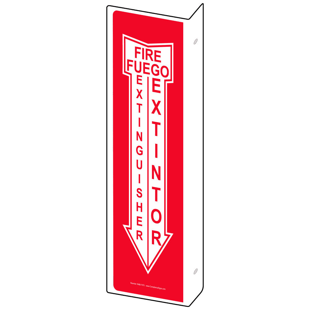 Fire Extinguisher Bilingual Sign NHB-7470Proj Fire Safety / Equipment