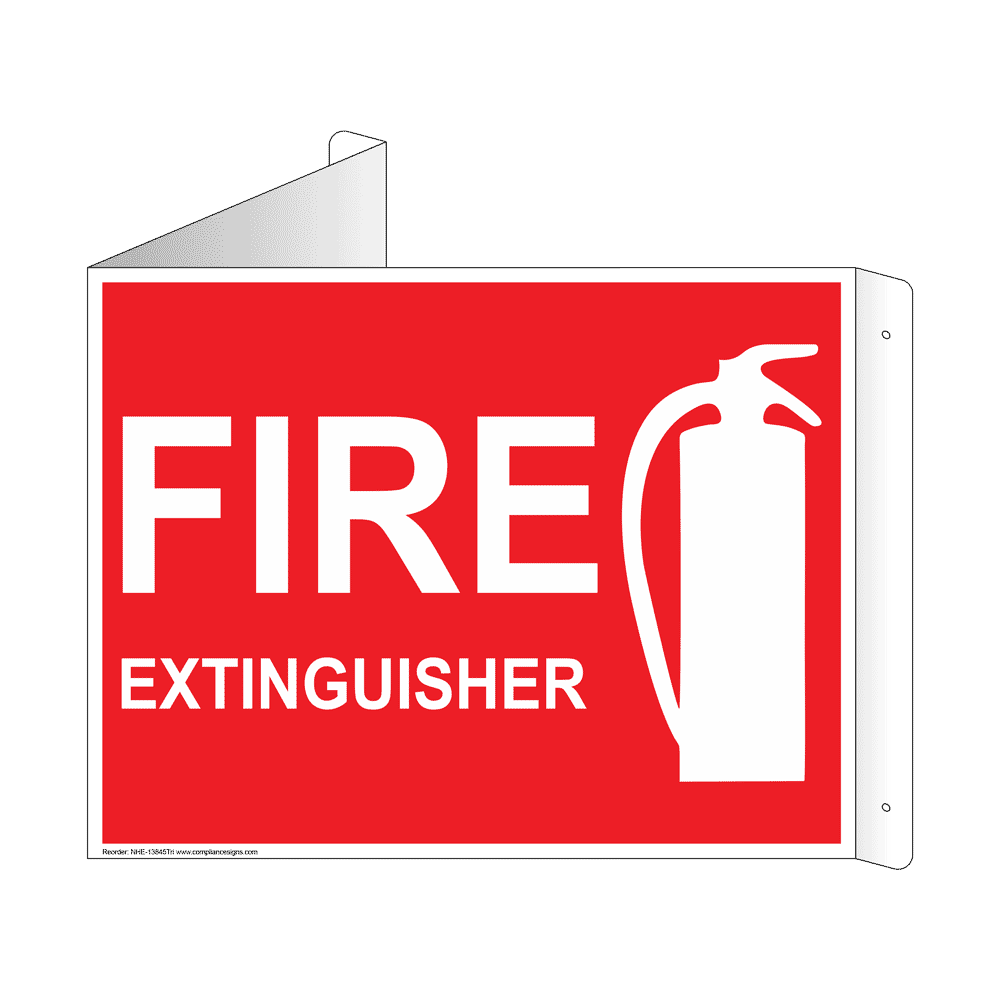 Fire Extinguisher Sign NHE-13845Tri Fire Safety / Equipment