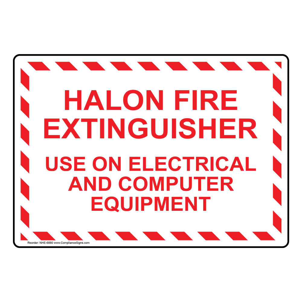 Fire Extinguisher Sign - Halon Fire Extinguisher