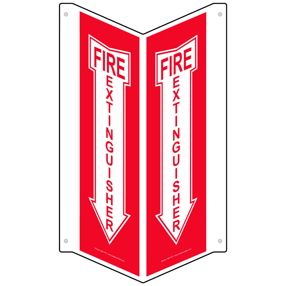 Fire Extinguisher Sign NHE-7470Tri Fire Safety / Equipment
